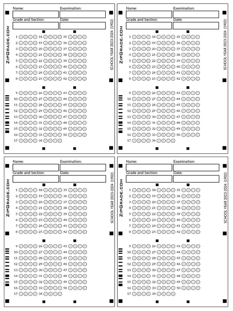 Answer Sheet 2023 2024 Looc Is | PDF
