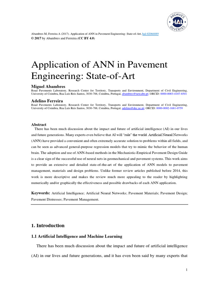 Application of ANN in Pavement - Review | Download Free PDF ...