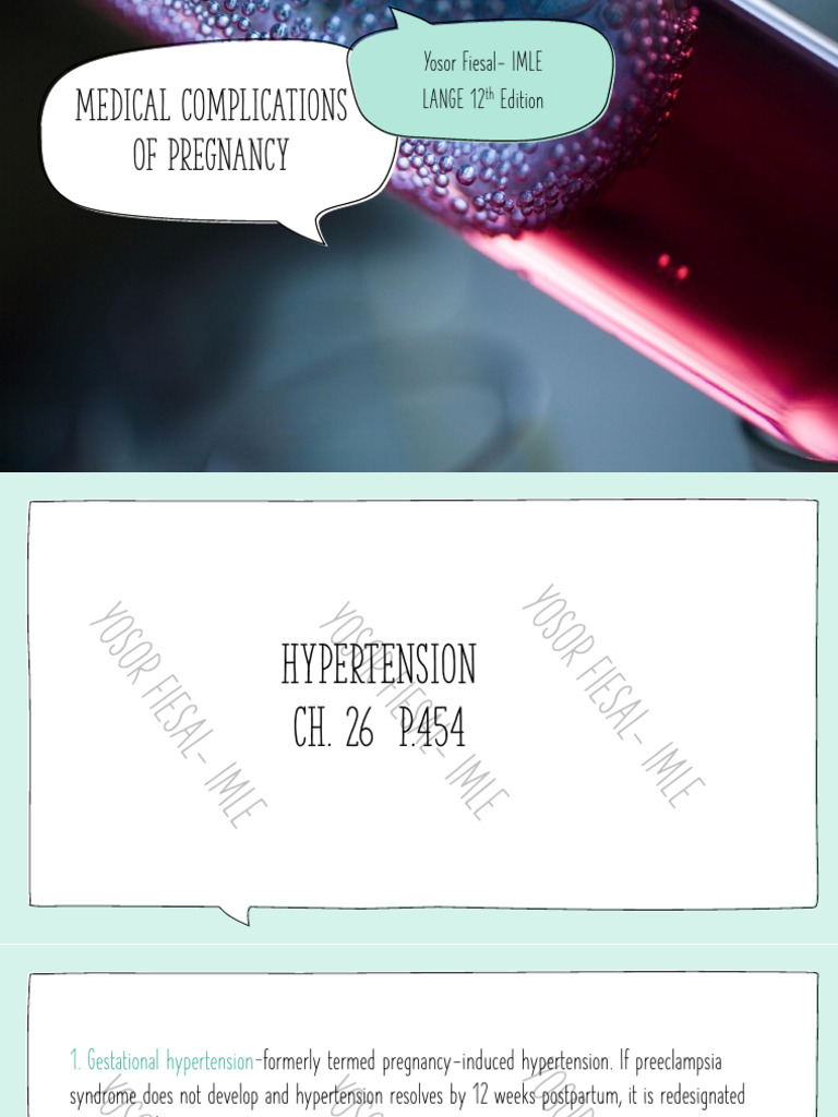 Medical Complications of Pregnancy PDFF | PDF | Hypertension | Medical ...