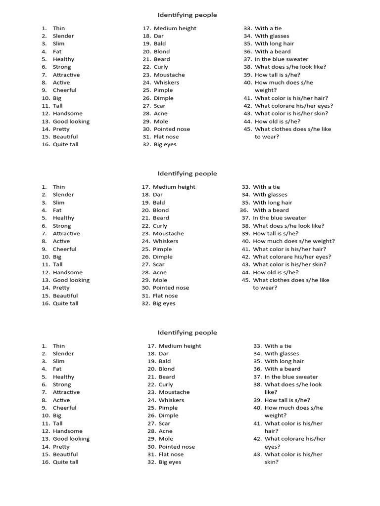(1B) Identifying People | PDF | Hair Loss | Hair
