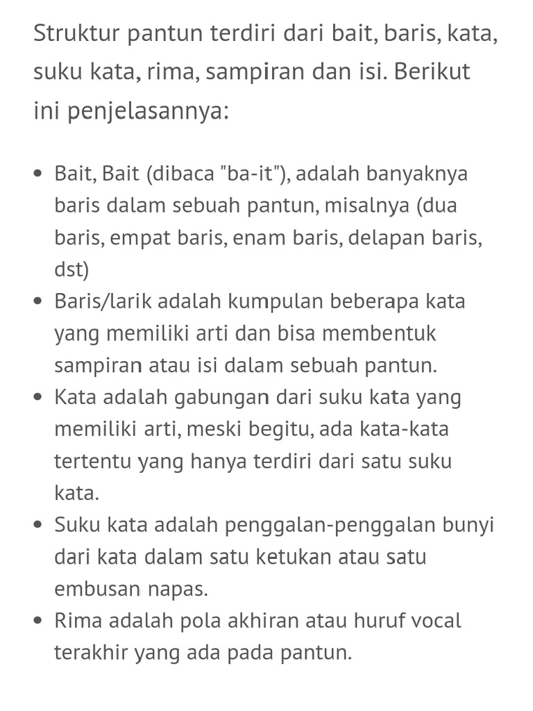 Struktur Pantun | PDF