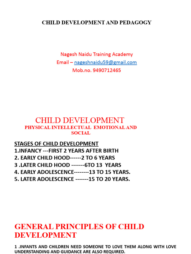 Child Development and Pedagogy | PDF | Child Development | Infants