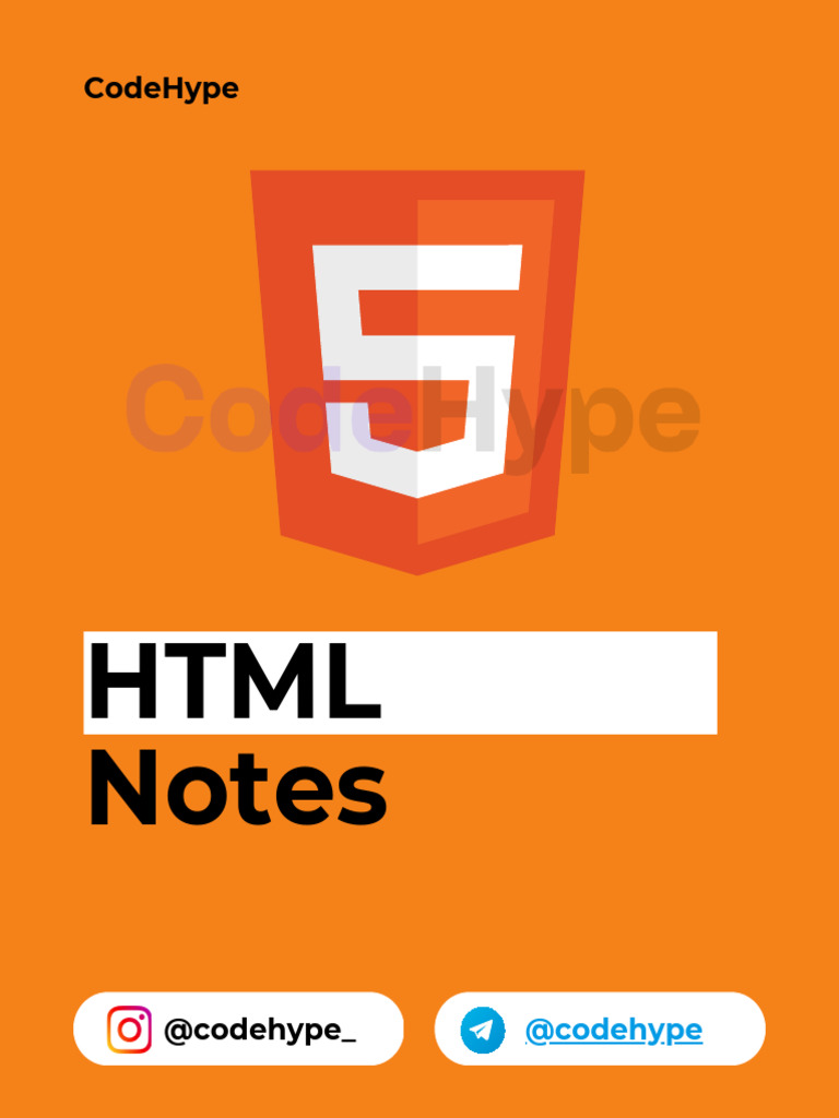 HTML Notes For 2024 Update | Download Free PDF | Html | Html Element