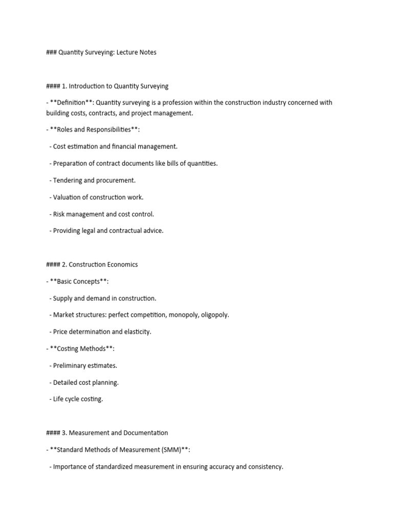Quantity Survey | PDF | Risk | Risk Management