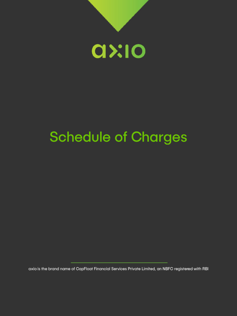 Schedule of Charges | PDF