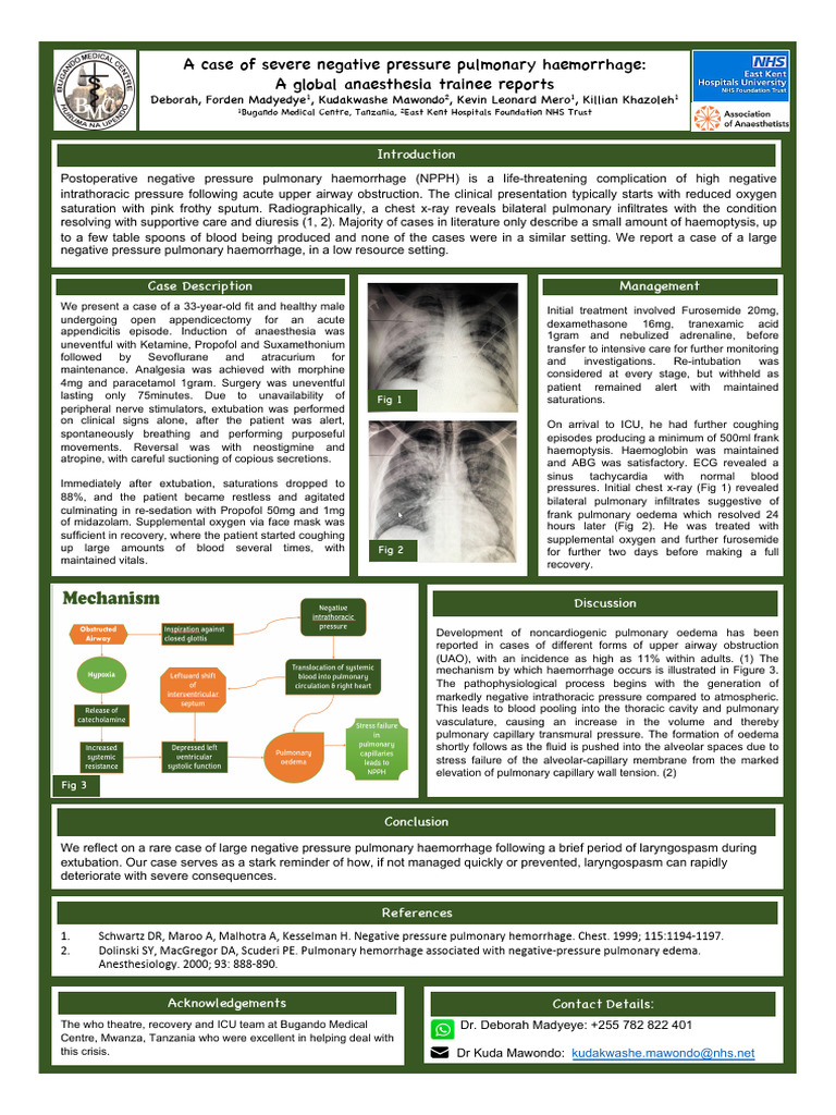 NPPH Poster at Trainee Conference | PDF | Anesthesia | Lung