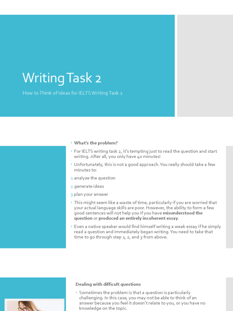 How To Think of Ideas For IELTS Writing Task 2 | PDF | Essays | Knowledge