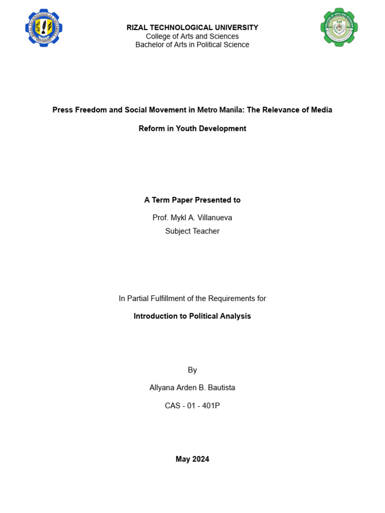 Final Term Paper - Pol Ana Ally | PDF | Social Media | Popular Culture ...