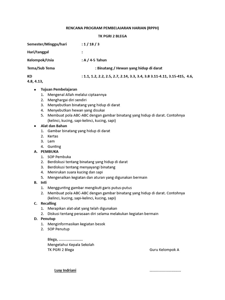 RPPH Pola ABC-ABC | PDF