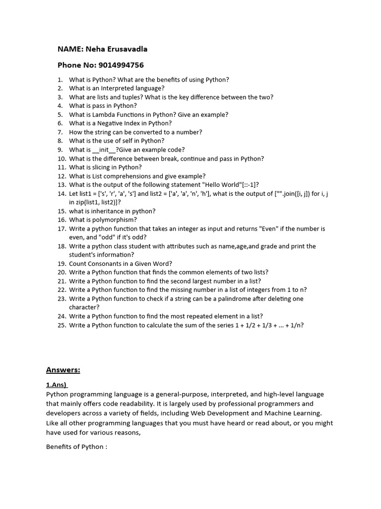 Neha Answers | Download Free PDF | Inheritance (Object Oriented Programming) | Method (Computer ...