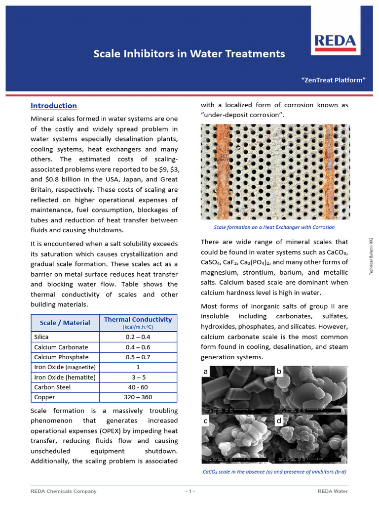 Scale Inhibitors | PDF | Solubility | Water