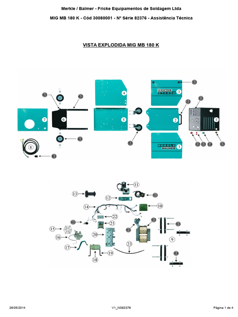 Vista Explodida MIG MB 180 K | PDF