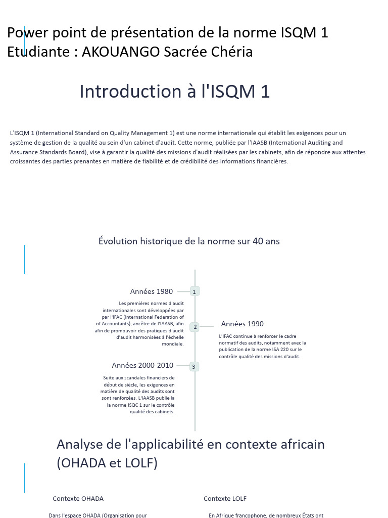 Introduction à l'ISQM 1 en audit | PDF | Audit | Risque