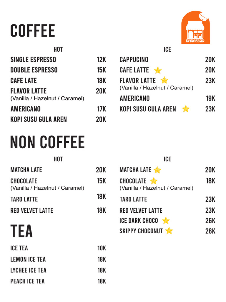 Menu2 Wingsbar | PDF