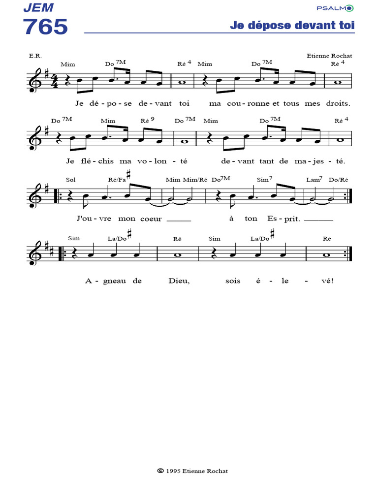 0765-Je dépose devant toi | PDF