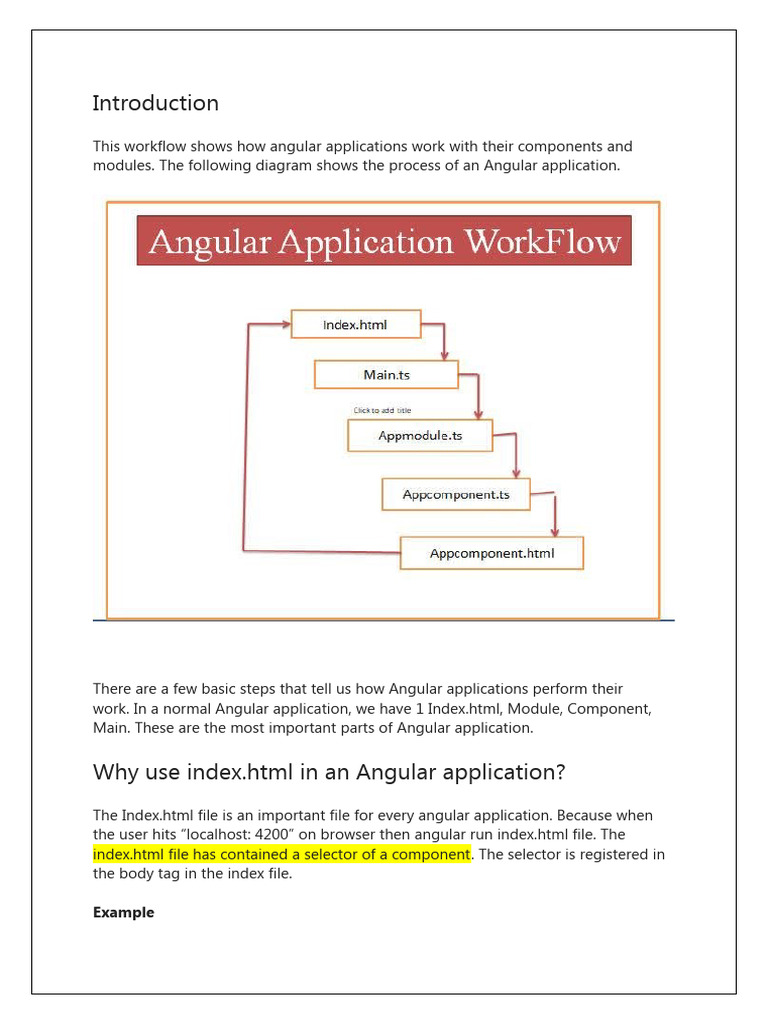 Angular Application WorkFlow | PDF | Application Software | Html