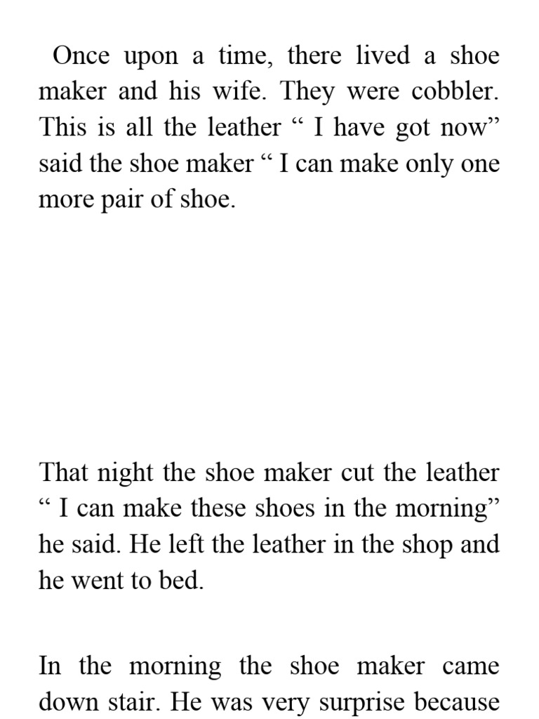 elves and the shoe maker | Download Free PDF | Shoe | Clothing