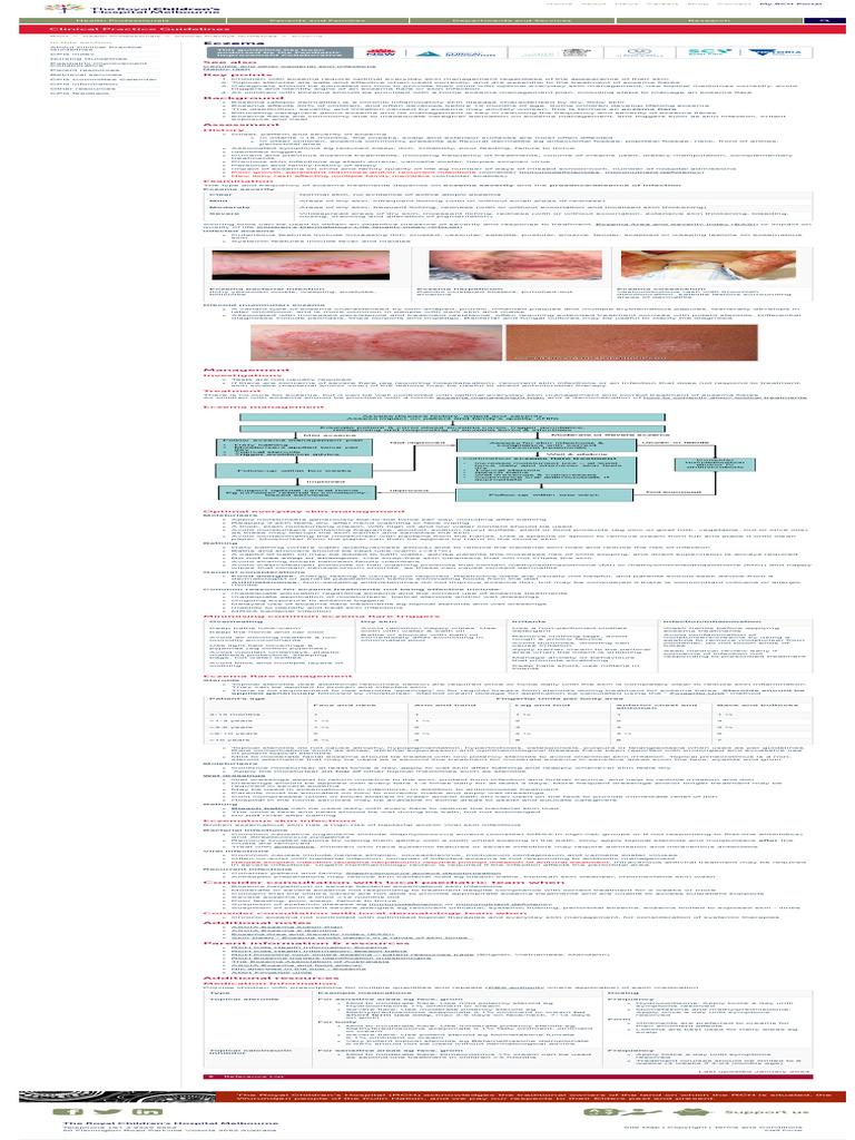Clinical Practice Guidelines_Eczema_RCH | PDF | Dermatitis | Diseases And Disorders