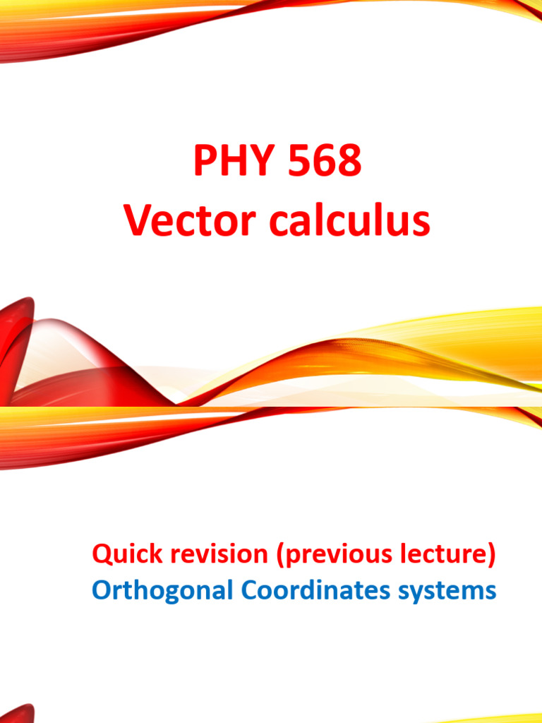 Vector Calculus and Maxwell's Equations | PDF | Euclidean Vector ...
