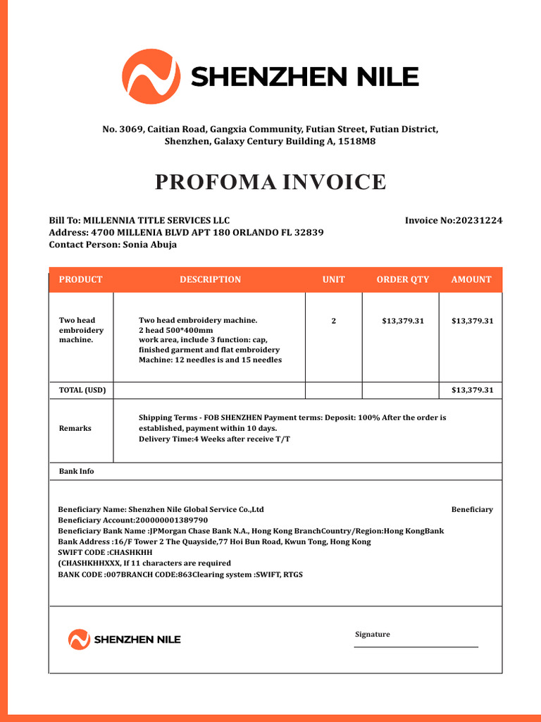 Profoma Invoice | PDF