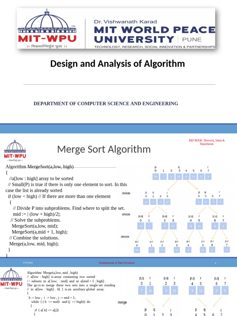 Unit 2.2 - Divide and Conquer | PDF | Computer Programming | Applied Mathematics