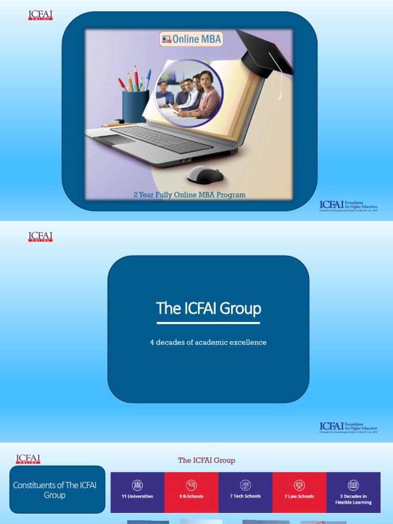 ICFAI Online MBA Presentation 14 June 2024 | PDF | Analytics | Learning