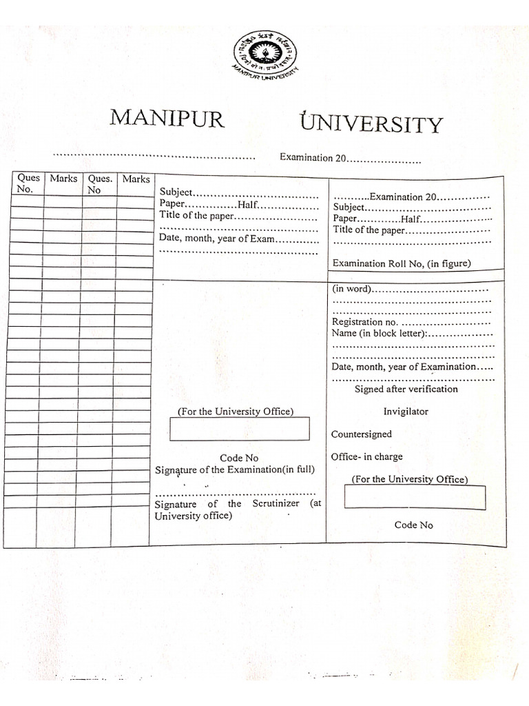 Top Sheet To Be Enclosed With The Answer Sheet | PDF
