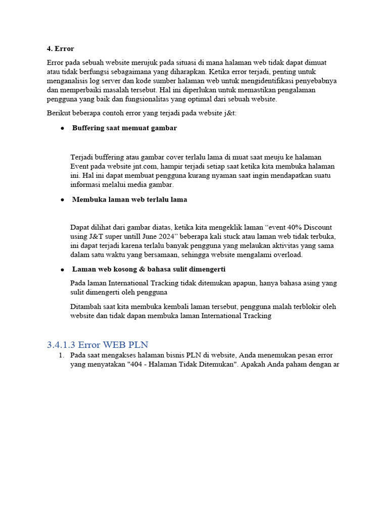 Error | PDF | Karier & Perkembangan | Komputer