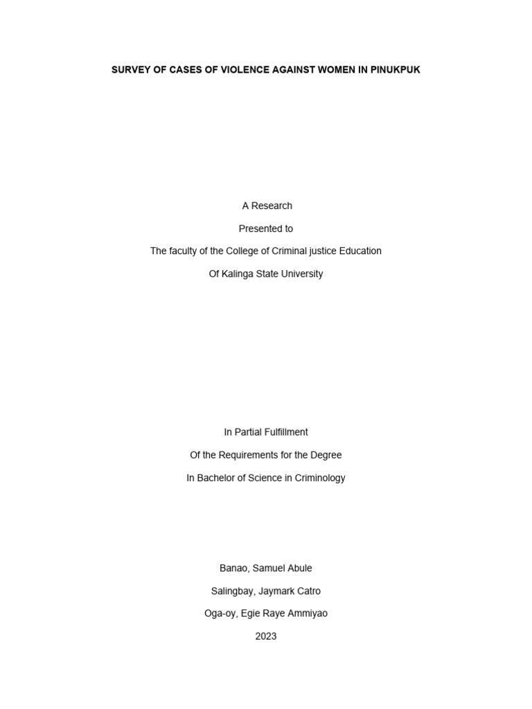 Title Page | PDF | Methodology