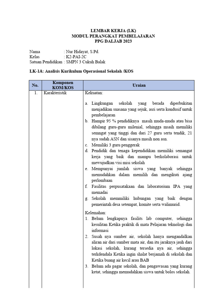 TUGAS LK 1 Revisi | PDF