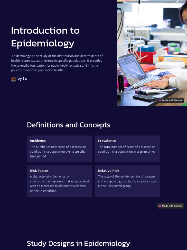 Introduction To Epidemiology | PDF | Epidemiology | Relative Risk