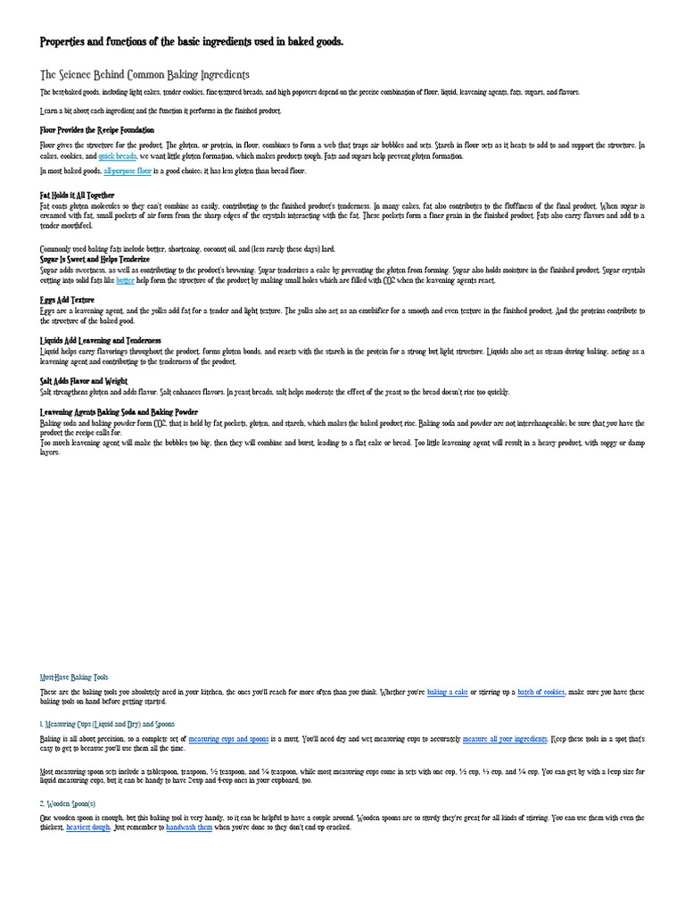 Baking 1 Pdf Hand Washing Cakes