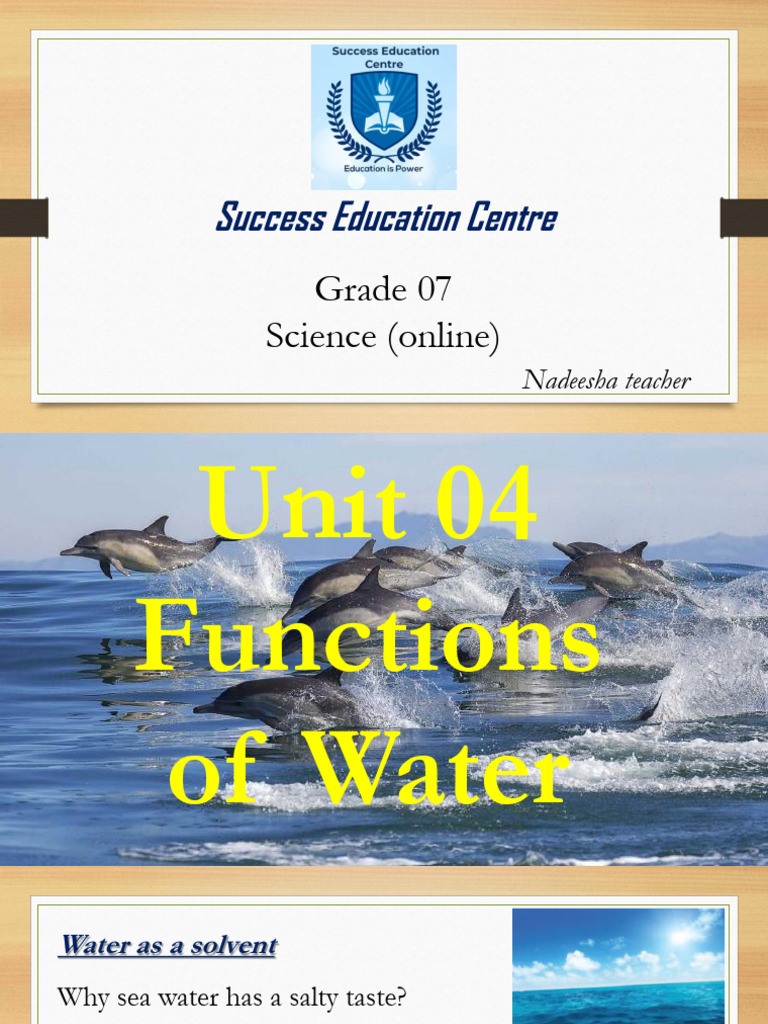 Grade 07 Unit 04 | PDF | Water | Oxygen