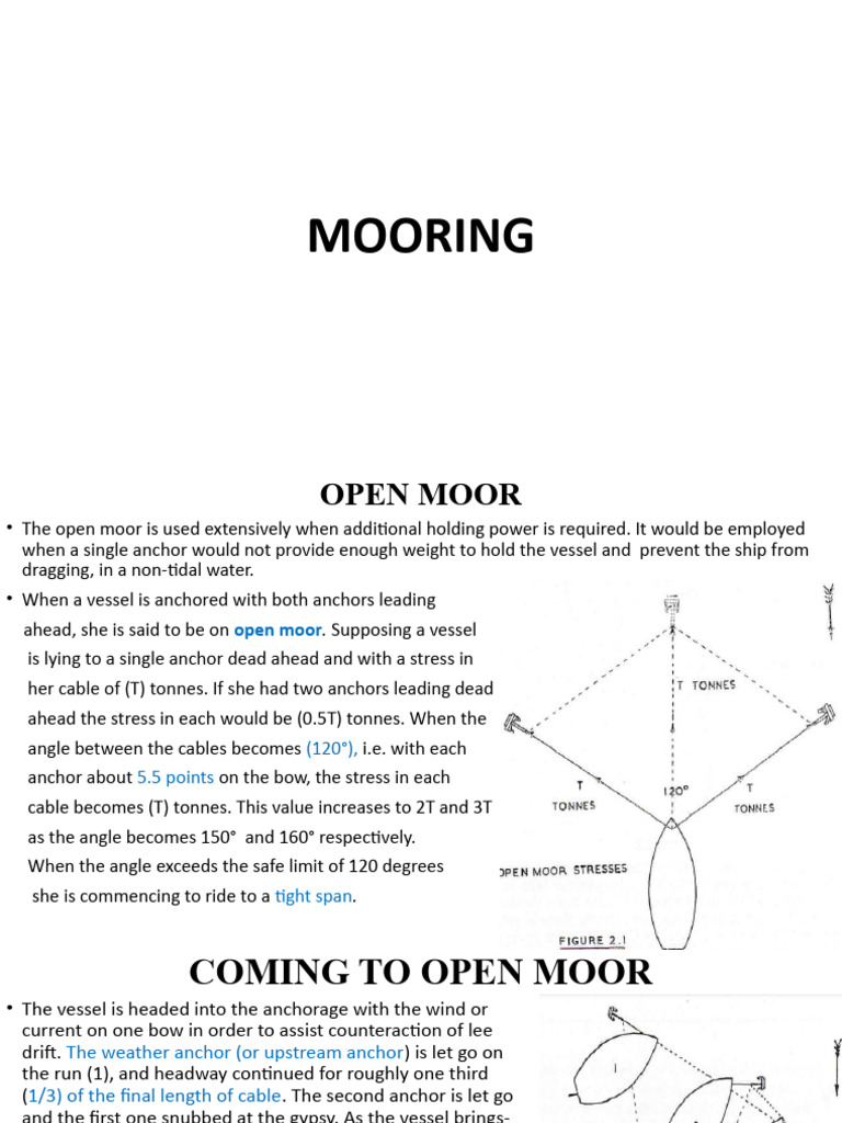 Mooring | PDF | Anchor | Shipping