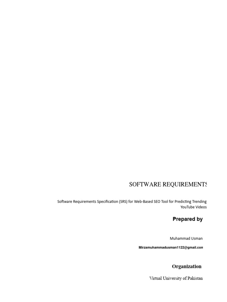 Software Requirements Specification | PDF | Search Engine Optimization | Databases