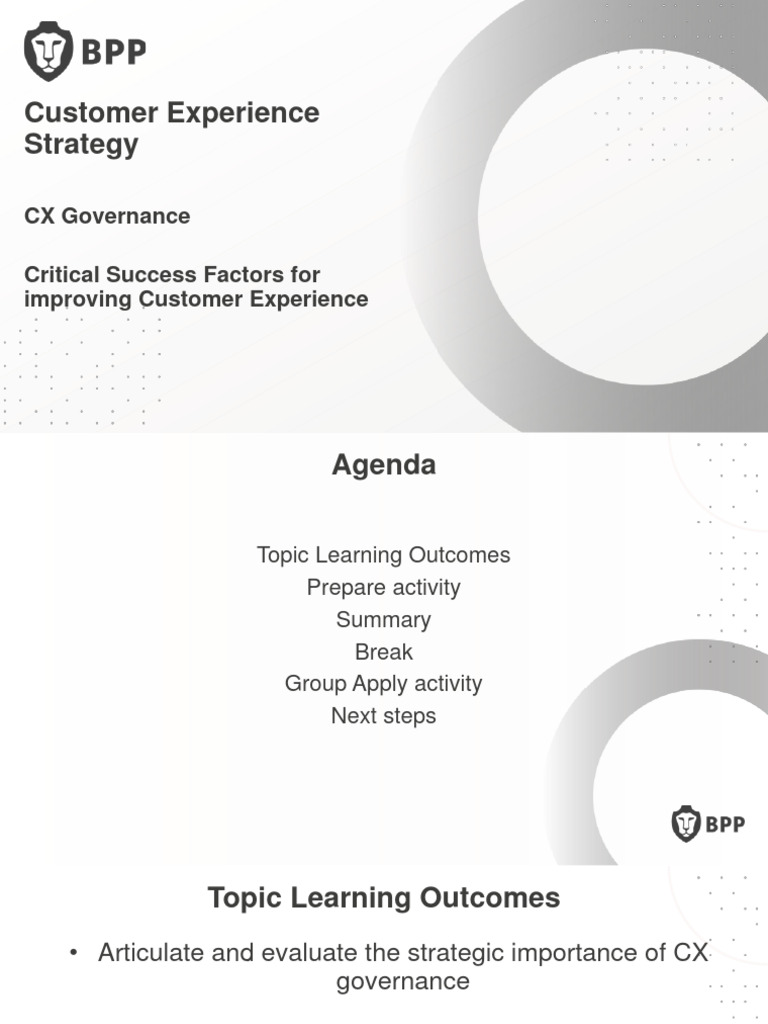 Class Slides - CX Governance and The Role of The CX Officer | PDF ...