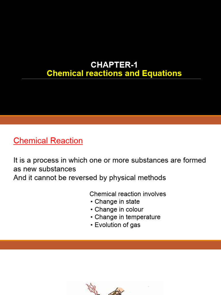 1 Chemical Reaction and Equation 1 | PDF | Chemical Reactions | Chemistry
