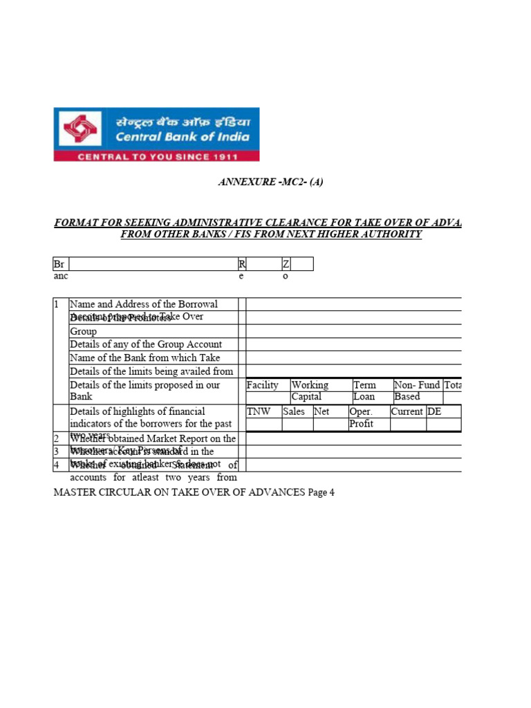 Take-Over Annexures | PDF | Banks | Loans