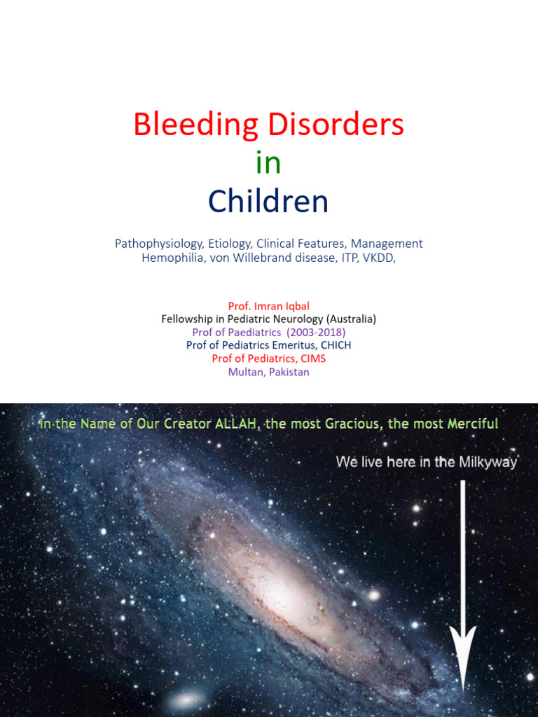 Pediatric Bleeding Disorders Overview | PDF | Coagulation | Bleeding