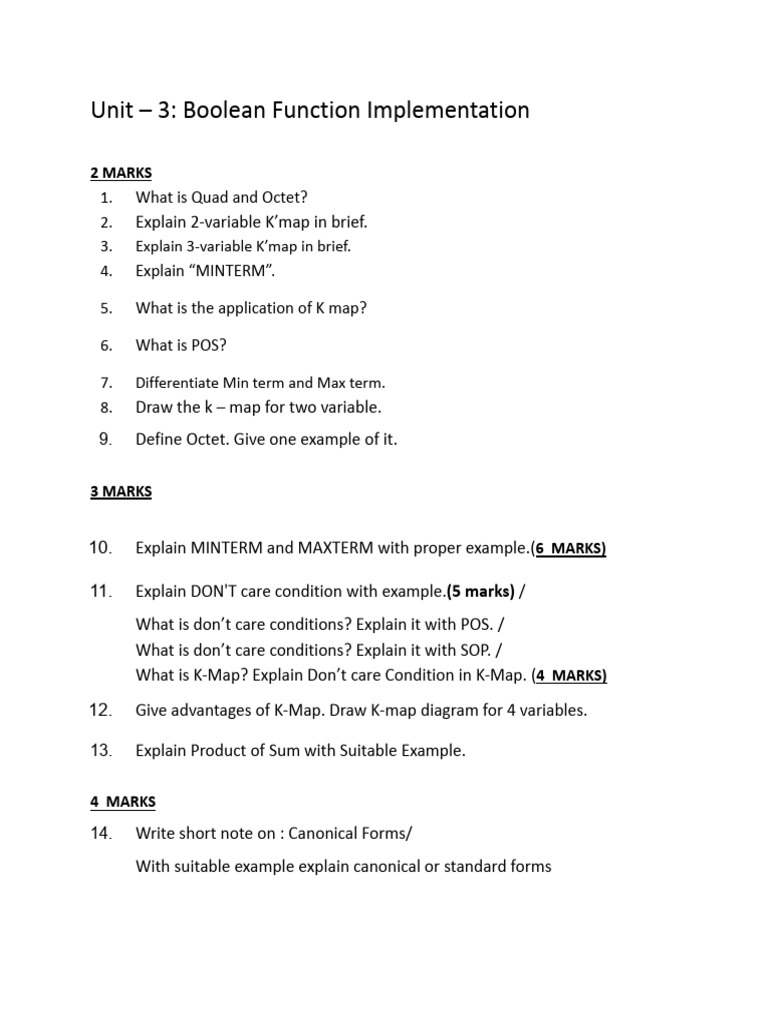 Boolean Function Implementation Guide | PDF