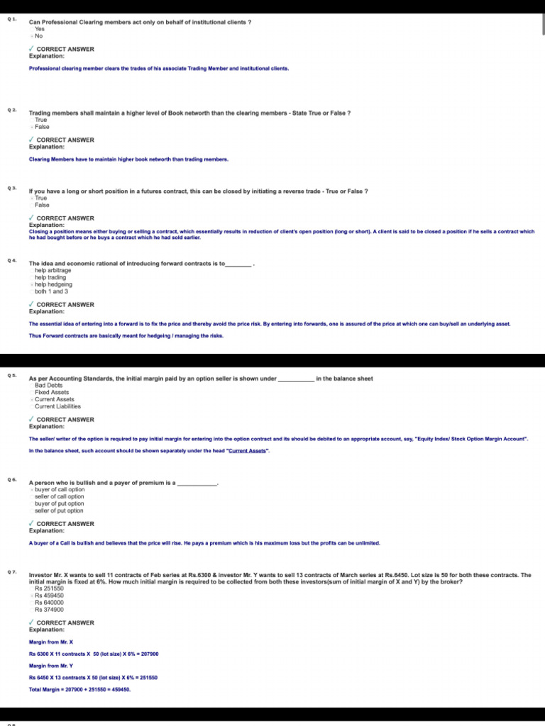 Nism Series 8 Revision Set 1 | PDF