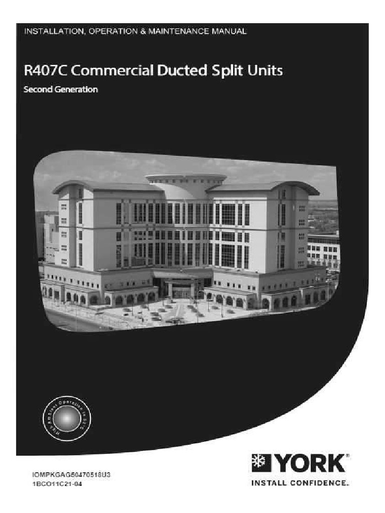 York 1320-Ducted Commercial Split Units T3, Fixed Speed Compressor ...