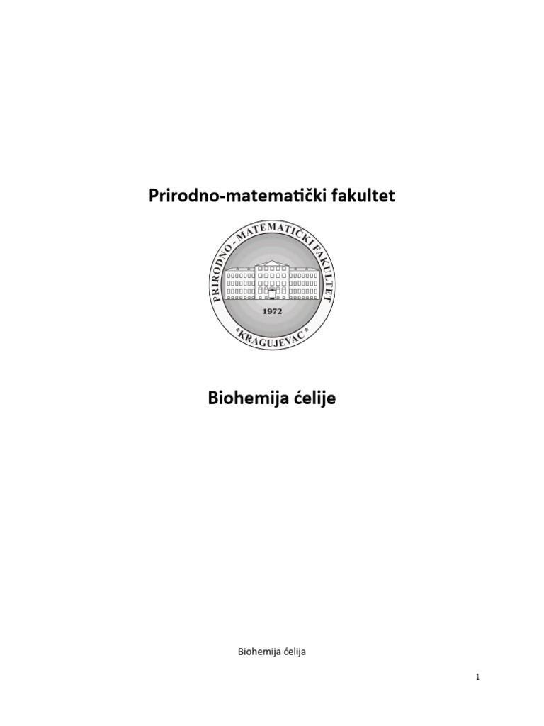 Mitohondrije Biohemija Ćelije | PDF