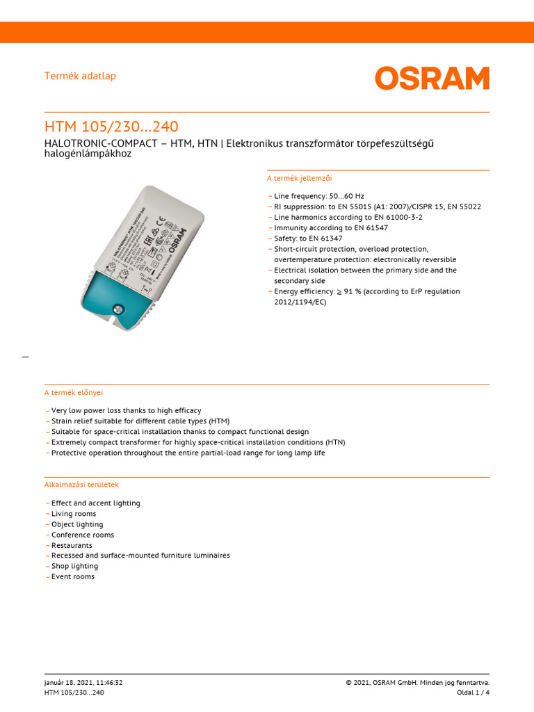 Halotronic ZMP 56798 HTM 105 230 240 | PDF