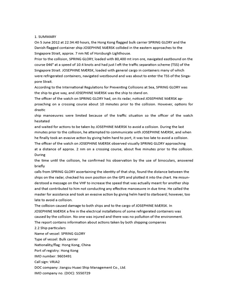 1 Summary | PDF | Ships | Sea Captain