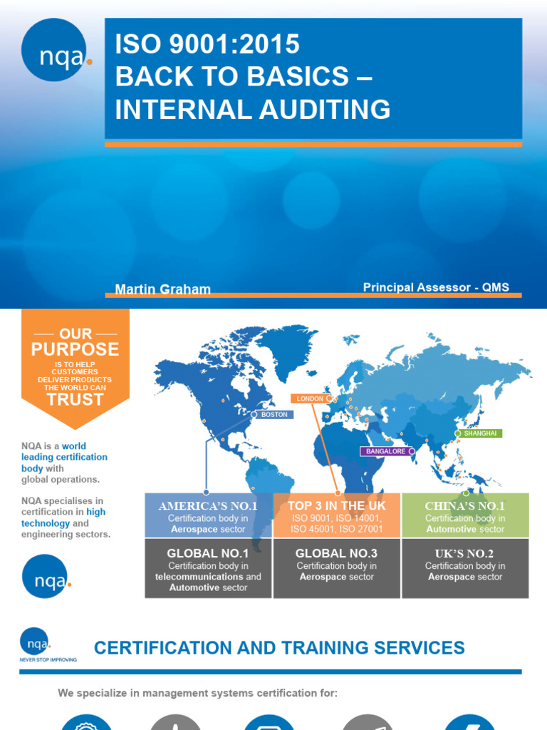 NQA Webinar ISO 9001 Back To Basics Internal Auditing 20-01-2023 | PDF | Audit | Iso 9000