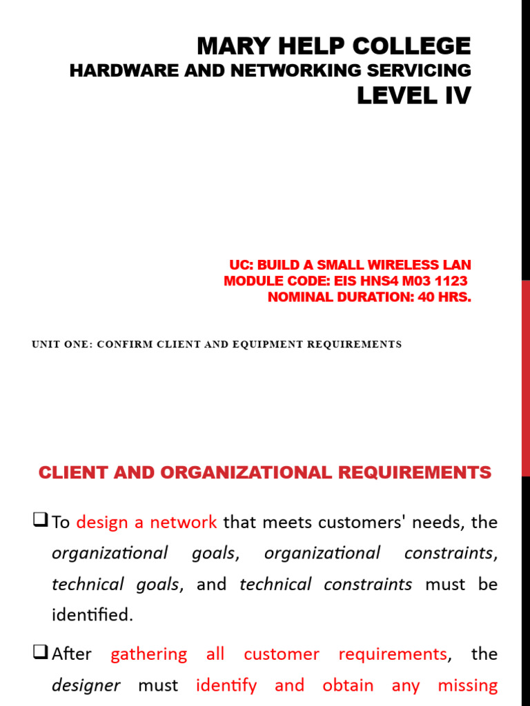 Network Design Requirements Overview | PDF | Wireless Access Point ...