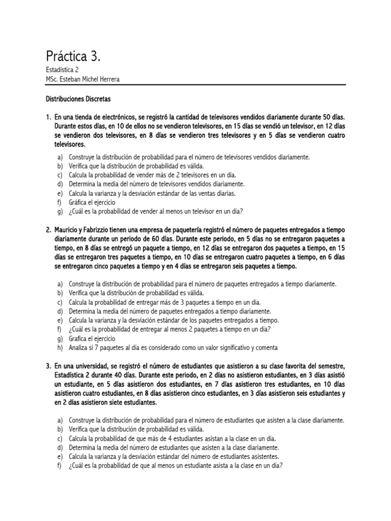 E2 Practica3 | PDF | Diferencia | Desviación Estándar