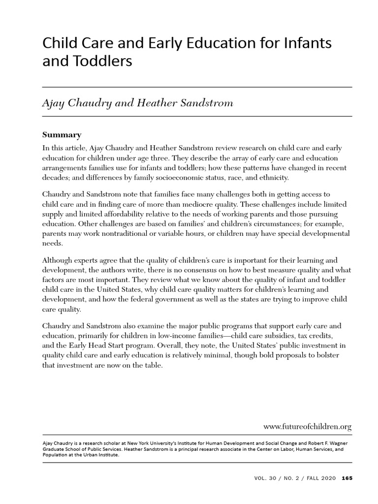 Ej 1293558 | PDF | Child Care | Government Spending