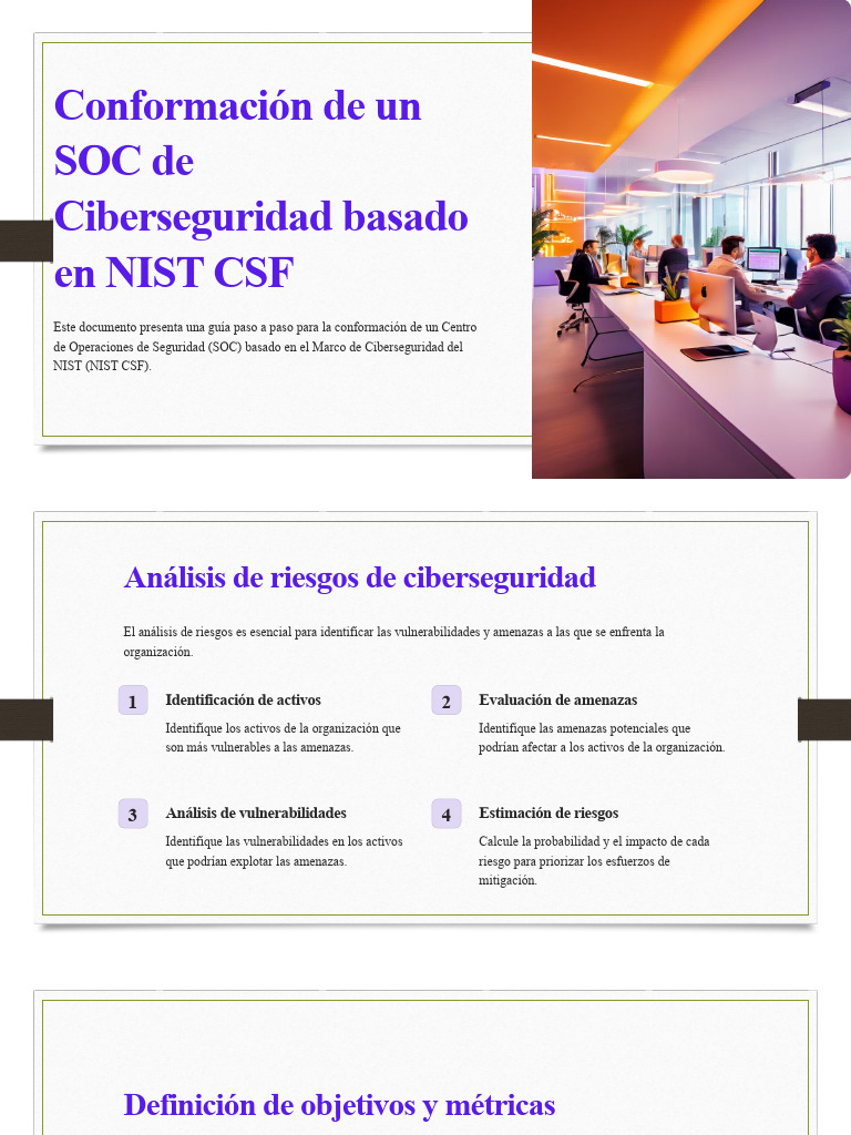 Conformacion de SOC Ciberseguridad Basado NIST-CSF | PDF | La seguridad ...